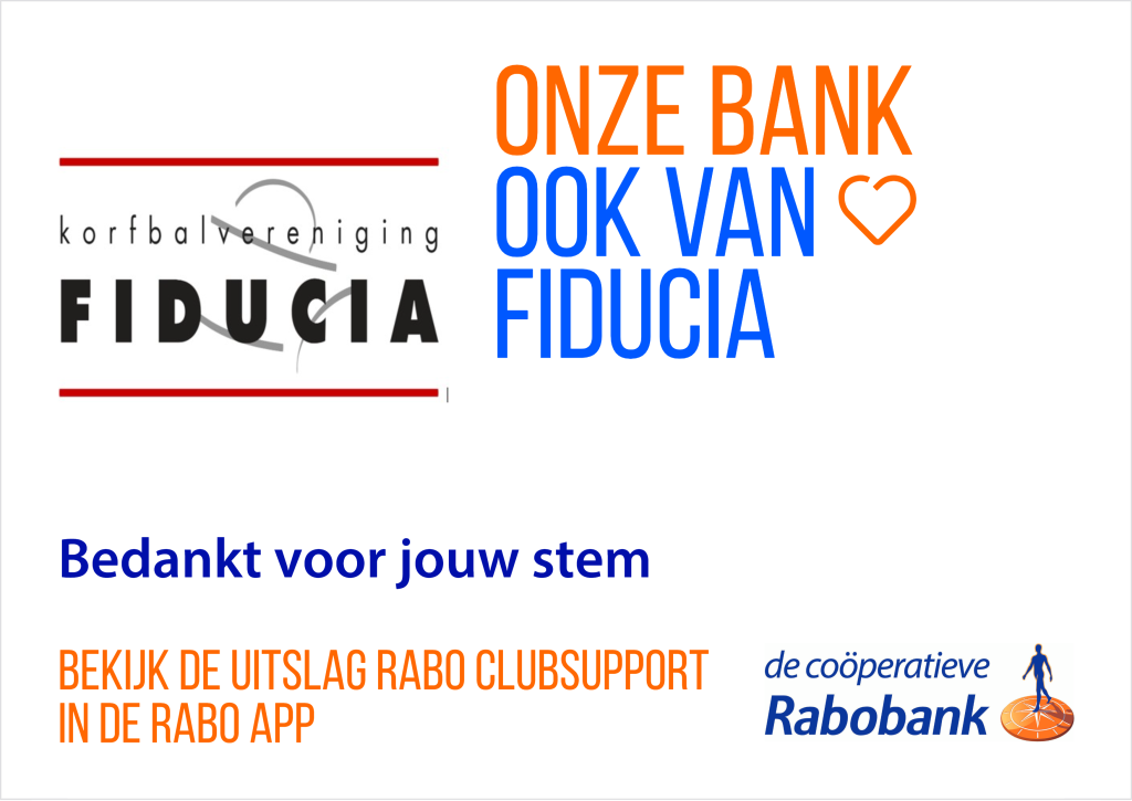 Rabo Club Support levert mooie bijdrage voor Fiducia! – KV Fiducia
